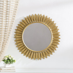 Mercer41 Danushan 35 X 35 Inch Sunburst Wall Mirror Gold | Wayfair
